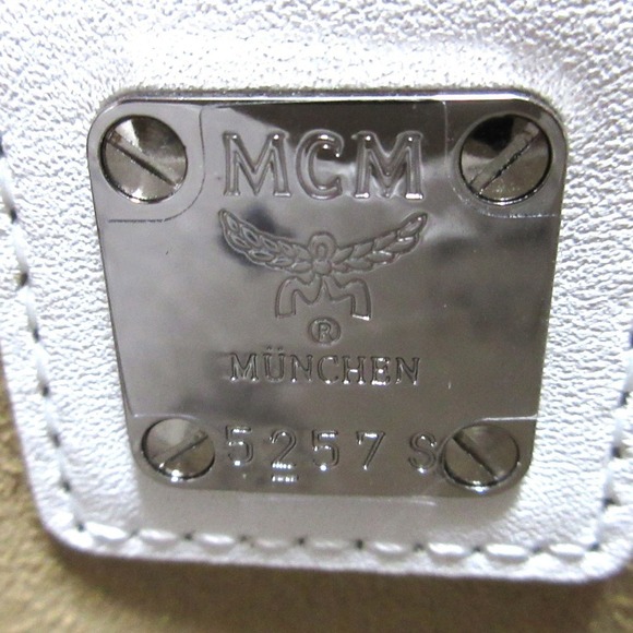 MCM | Bags | Mcm Monogram Munich Visetos 2way Tote Bag White | Poshmark